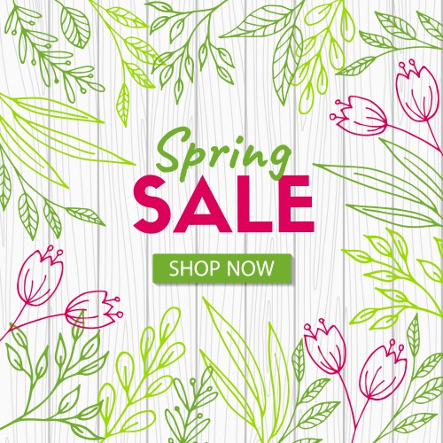 Spring sale poster up to 50 off Royalty Free Vector Image
