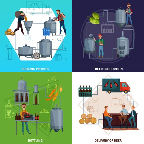 Beer Production Process Vector Images (over 2,500)