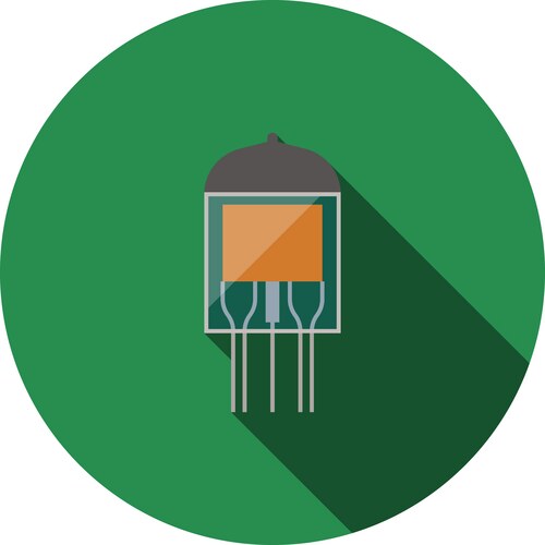 Electronic vacuum tube icon Royalty Free Vector Image