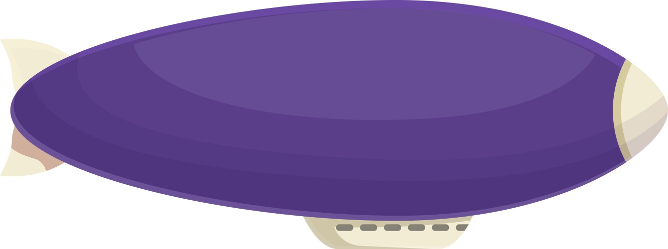 Big purple zeppelin dirigible is flying slowly in Vector Image