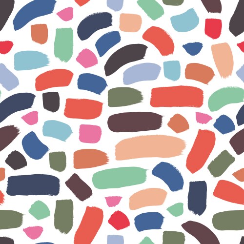 Abstract seamless pattern with brush strokes Vector Image