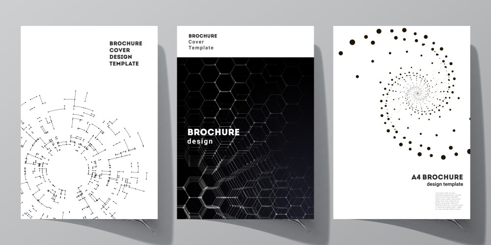 Realistic layouts a4 format mockup Royalty Free Vector Image