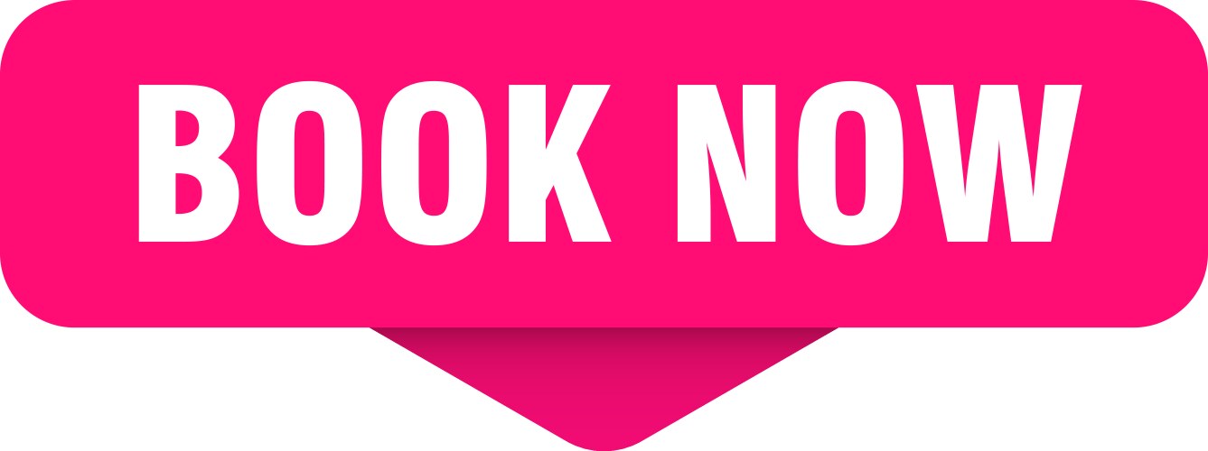 Book now sticker sign on transparent Royalty Free Vector