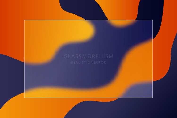 Glassmorphism effect with transparent glass plate Vector Image