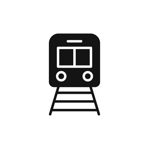 Train icon set underground metro or rail symbol Vector Image