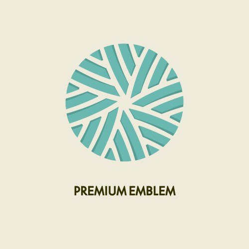 Modern emblem badge template luxury elegant Vector Image