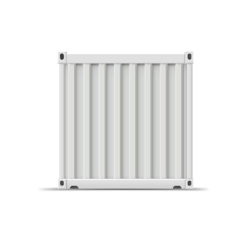 Side view of green cargo container Royalty Free Vector Image