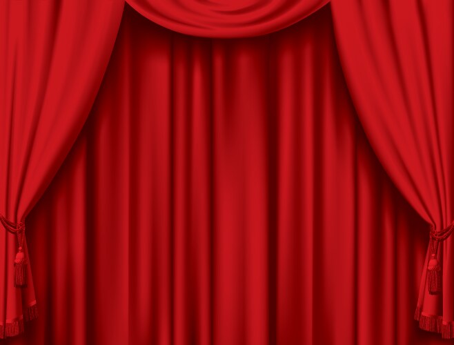 Red curtain Royalty Free Vector Image - VectorStock