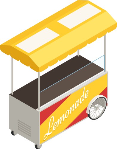 Street cart composition Royalty Free Vector Image