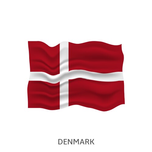 Denmark flag Royalty Free Vector Image - VectorStock