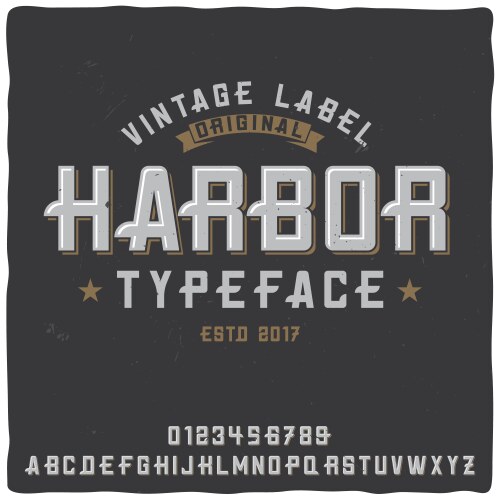 Good handcrafted font for any label design Vector Image