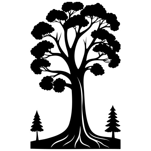 Cartoon Silhouette Simple Tree Vector Images (over 7,200)