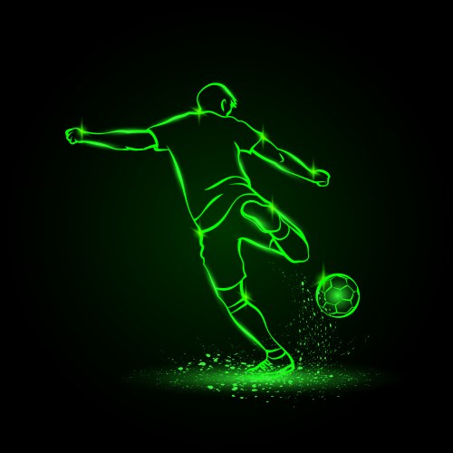Soccer striker back view sports background Vector Image