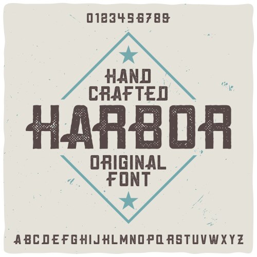 Good handcrafted font for any label design Vector Image