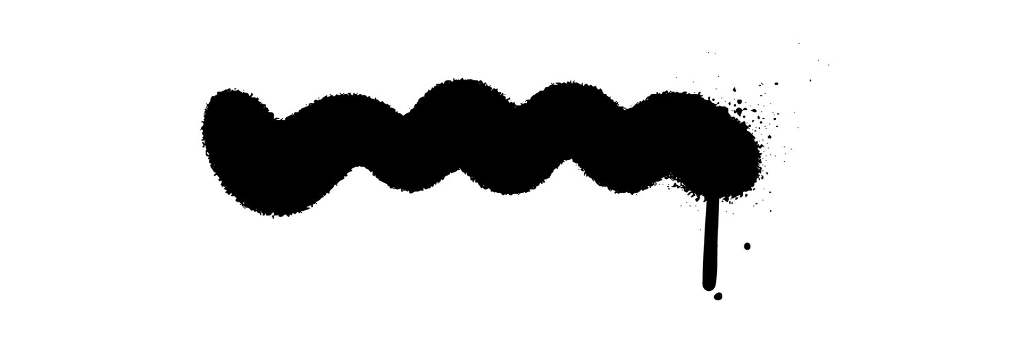 Hand drawn spray-paint graffiti line squiggle Vector Image