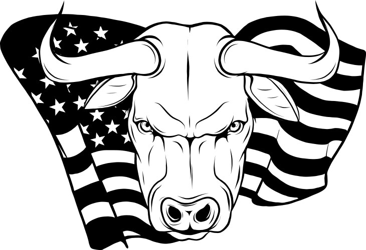 Rodeo cowboy texas longhorn bull Royalty Free Vector Image