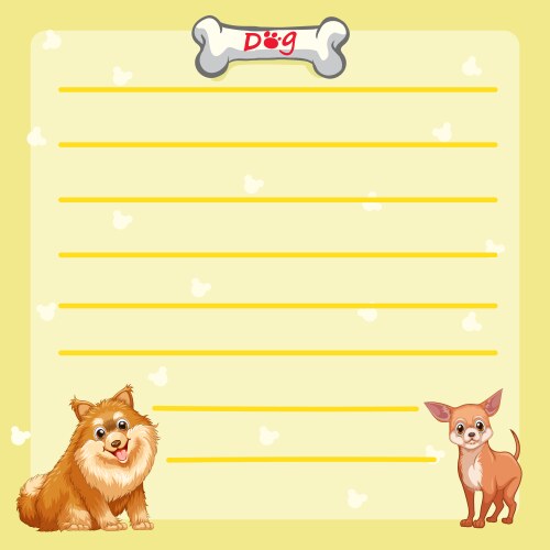 Line paper template with happy kids Royalty Free Vector