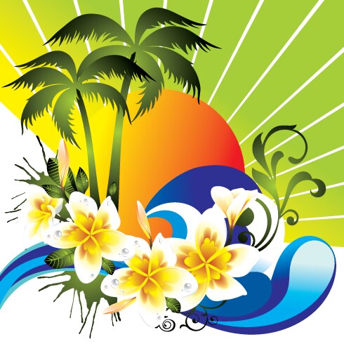 Tropical background Royalty Free Vector Image - VectorStock