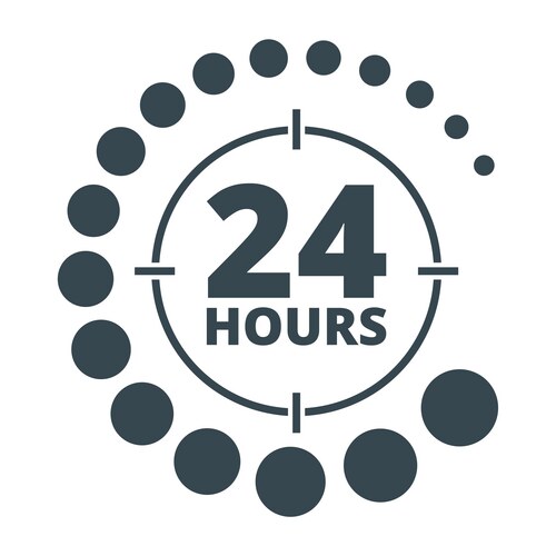 24 hour clock Vector Images & Graphics for Commercial Use | VectorStock