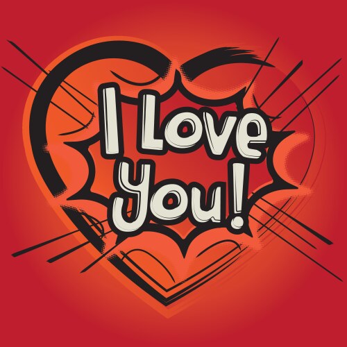 Romantic and amorous comic concept Royalty Free Vector Image
