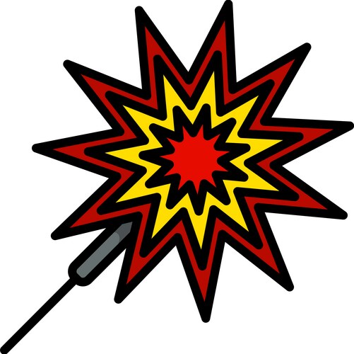 Explosion sparkles icon bursting party star Vector Image