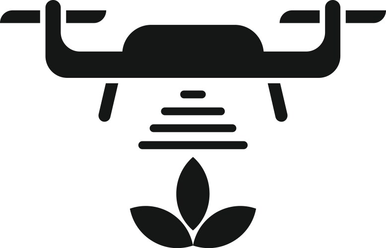 Smart farm drone spraying icon agriculture Vector Image