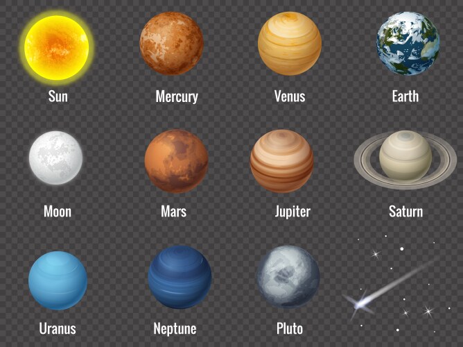 Solar System Transparent Vector Images (over 790)