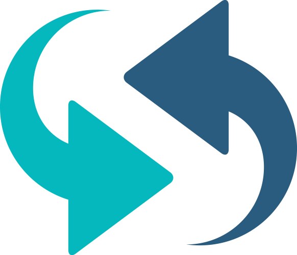 Arrows - 3d red and blue arrow logo design Vector Image