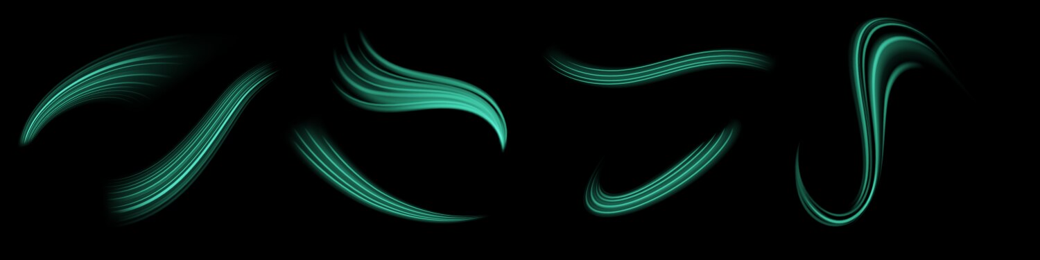 Blue glowing shiny lines effect background Vector Image