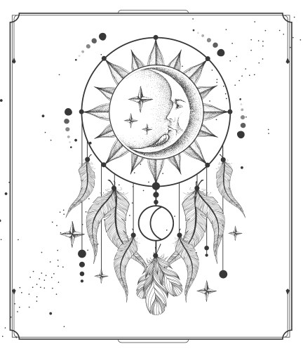 Witchcraft circular symbols magical spell circle Vector Image