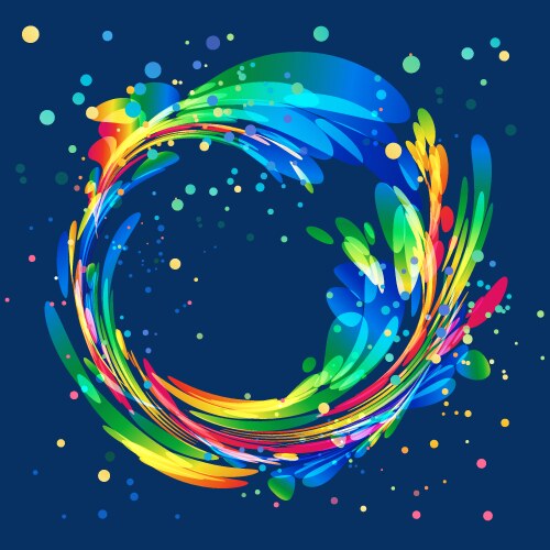 Abstract colorful circle frame Royalty Free Vector Image
