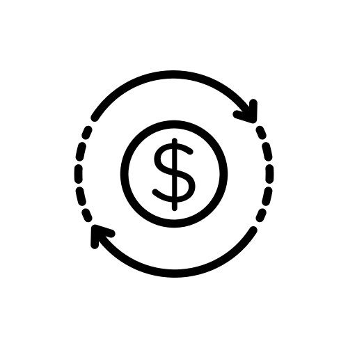 Circulation of money icon Royalty Free Vector Image