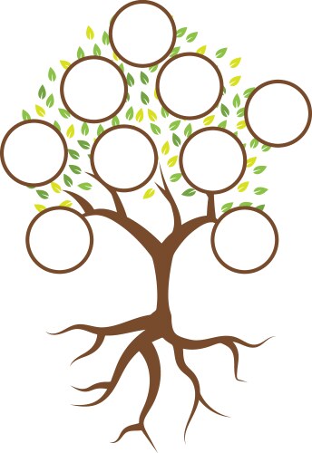 Family tree template design Royalty Free Vector Image