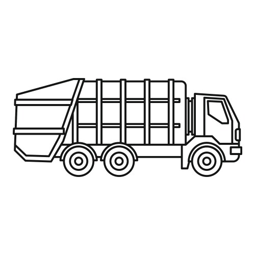 Garbage Truck Outline Vector Images (over 2,100)