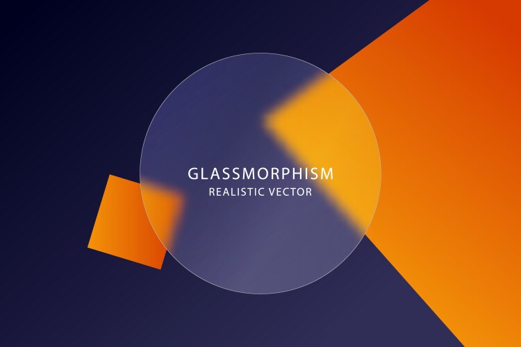 Glassmorphism effect with transparent glass plate Vector Image