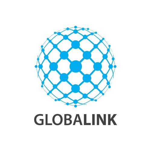 Global network connection business concept Vector Image