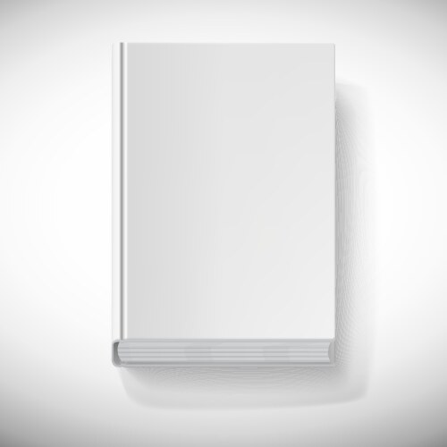 Realistic white blank book cover Royalty Free Vector Image