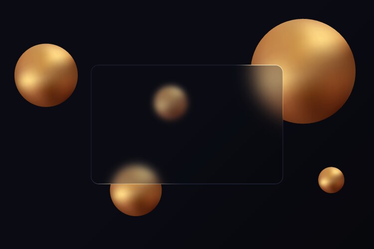 3d creative glass morphism background transparent Vector Image