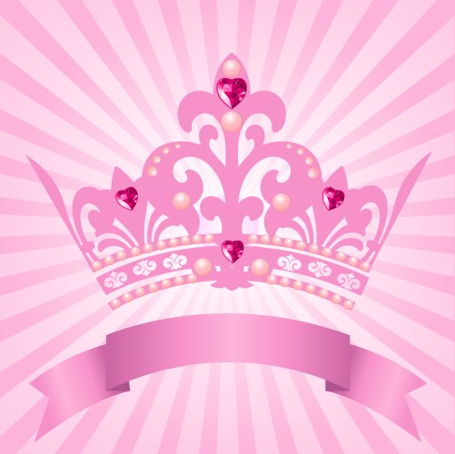 Princess pink frame Royalty Free Vector Image - VectorStock