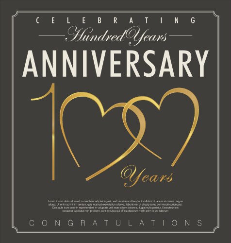 Celebrating 100 Years Vector Images (over 5,500)
