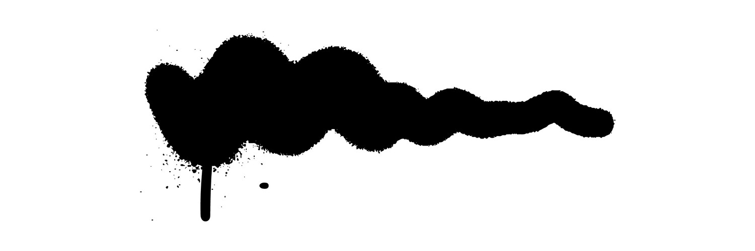 Hand drawn spray-paint graffiti line squiggle Vector Image