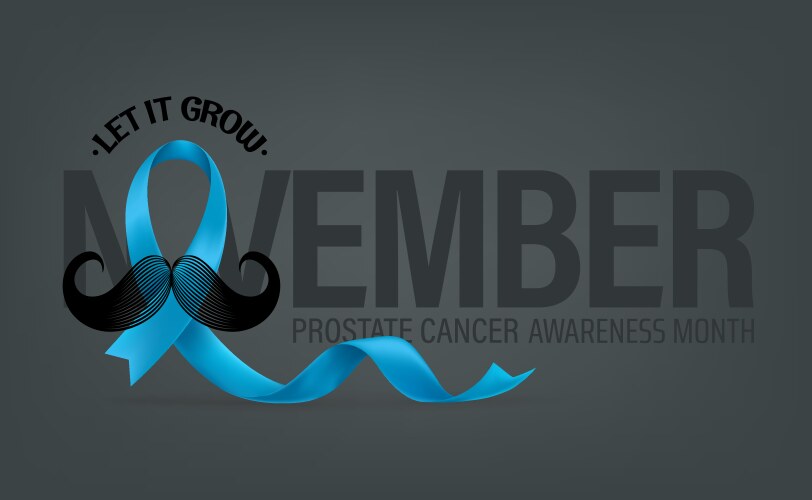 November prostate cancer awareness month concept Vector Image