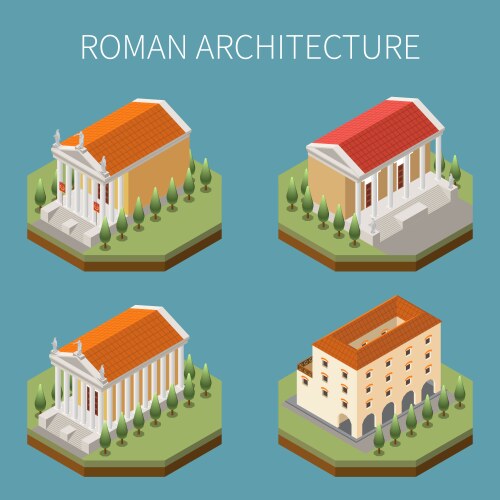 Vintage roman empire elements set Royalty Free Vector Image