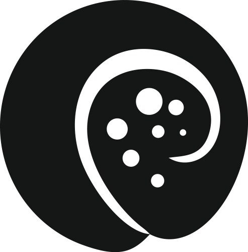 Black and white snail shell showing spiral shape Vector Image