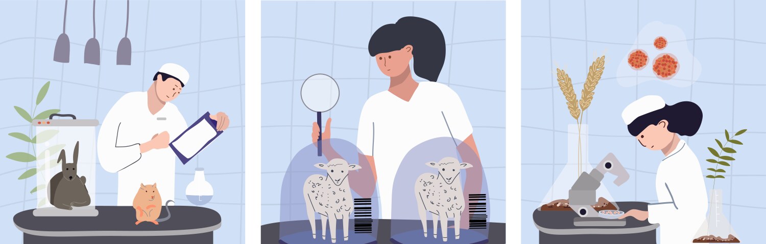 Human cloning laboratory isometric Royalty Free Vector Image