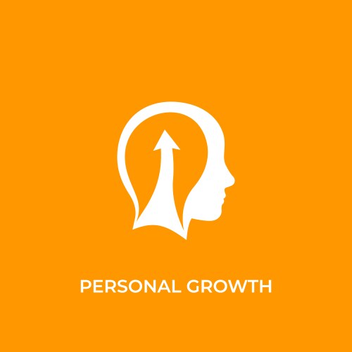 Personal growth self development logo Royalty Free Vector