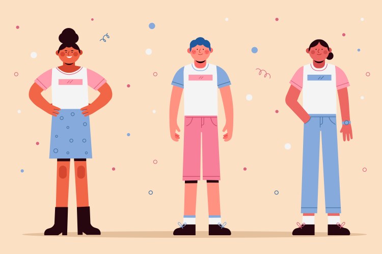 Flat design transgender representation Royalty Free Vector