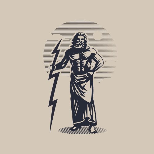 Greek god zeus Royalty Free Vector Image - VectorStock