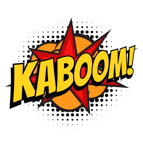 Kaboom Cartoon Explosion Kaboom Explosion Stock Illustrations – 720