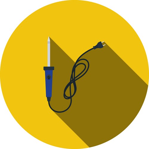 Soldering iron colorful vintage poster Royalty Free Vector